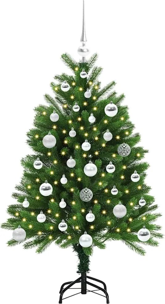 Vánoční stromeček s 150 LED diodami s stojanem Zelená 120 cm PE 3396314