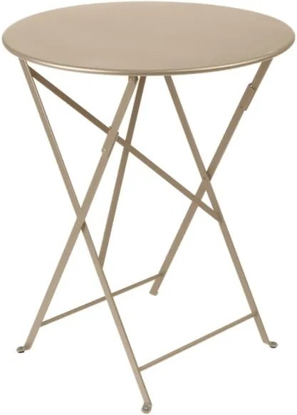 Béžový zahradní stolek Fermob Bistro, ⌀ 60 cm