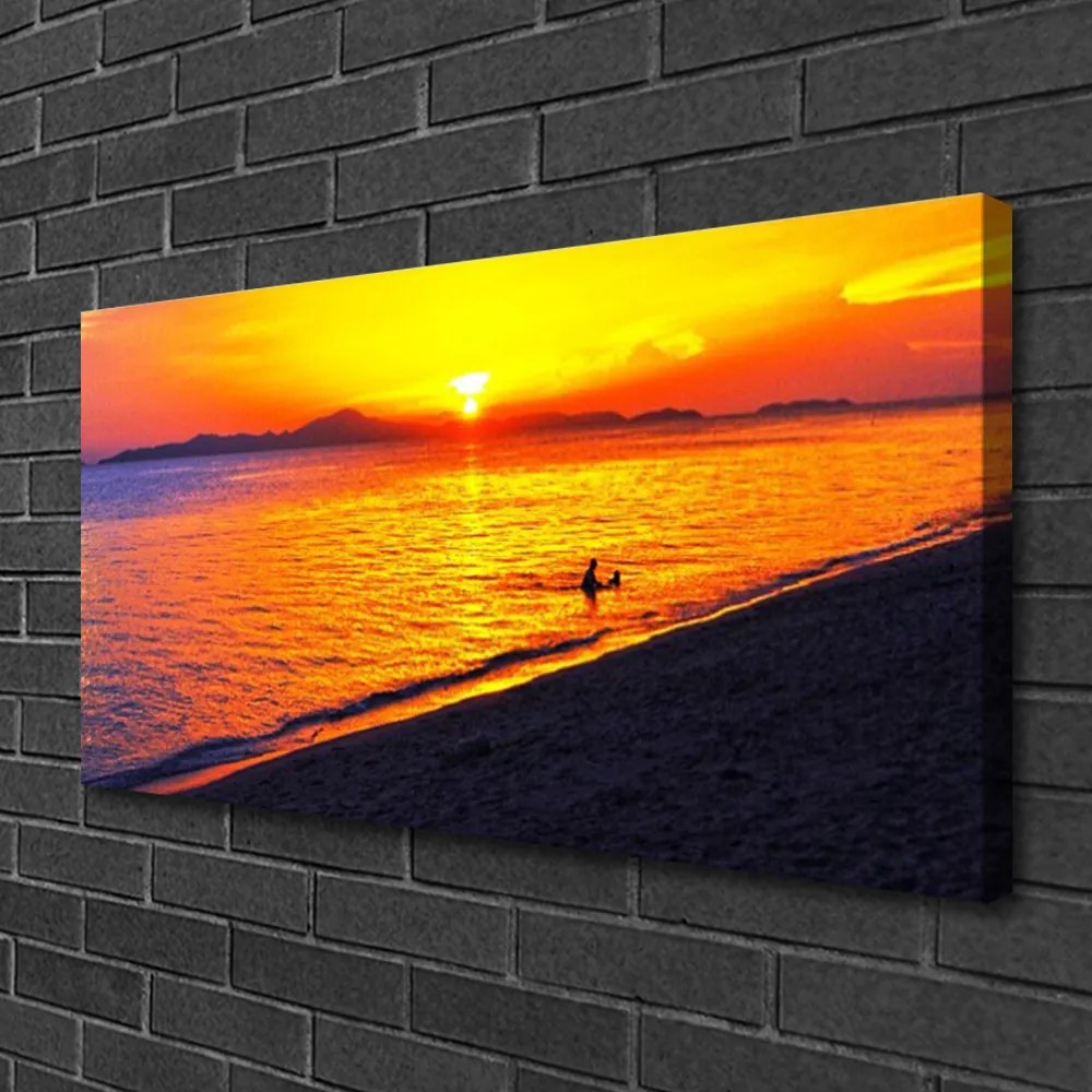 Obraz na plátně Moře Slunce Pláž Krajina 120x60 cm