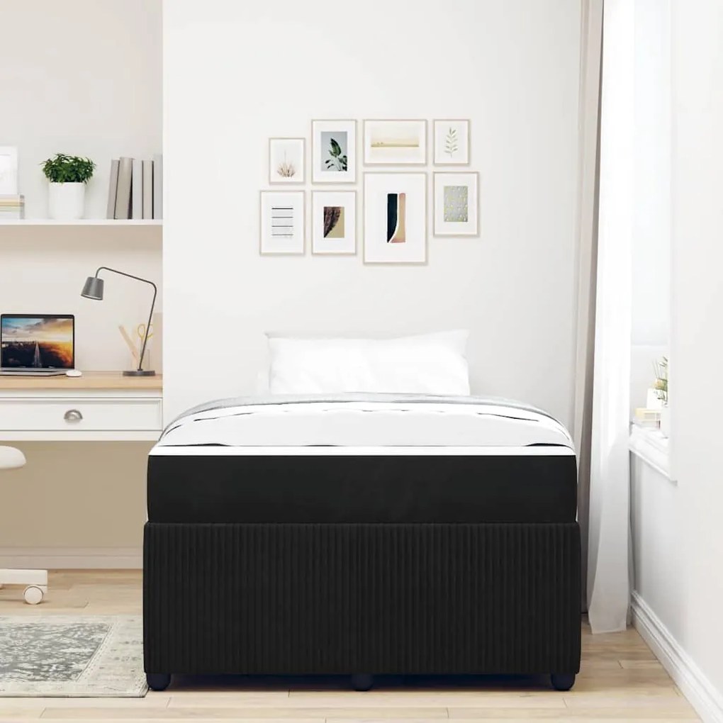 Rám postele Černá 120 x 190 cm textil 3398375