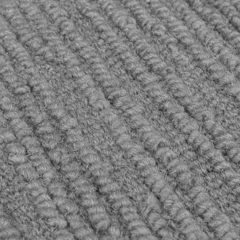 Šedý ručně tkaný vlněný běhoun 80x230 cm Harris Boucle – Flair Rugs