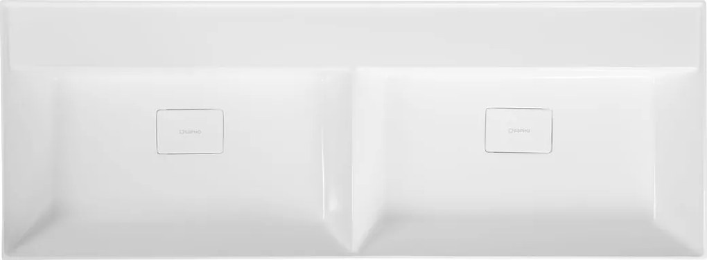 Sapho Sapho, GODIVA dvojumyvadlo 119x44cm, litý mramor, bílá, GU119-0
