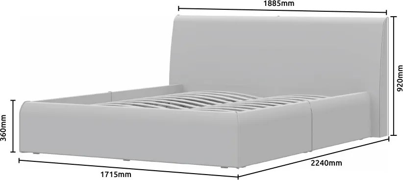 Postel AIR - KR160/AI - světle šedá