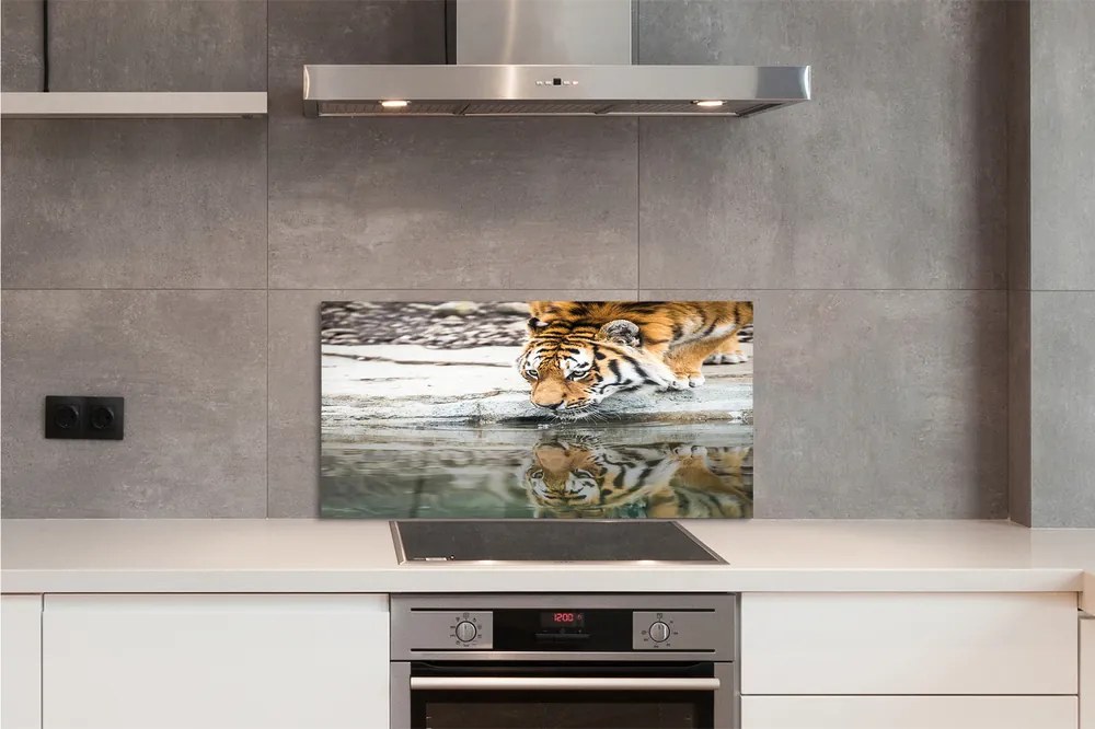 Skleněný panel tiger pití 140x70 cm