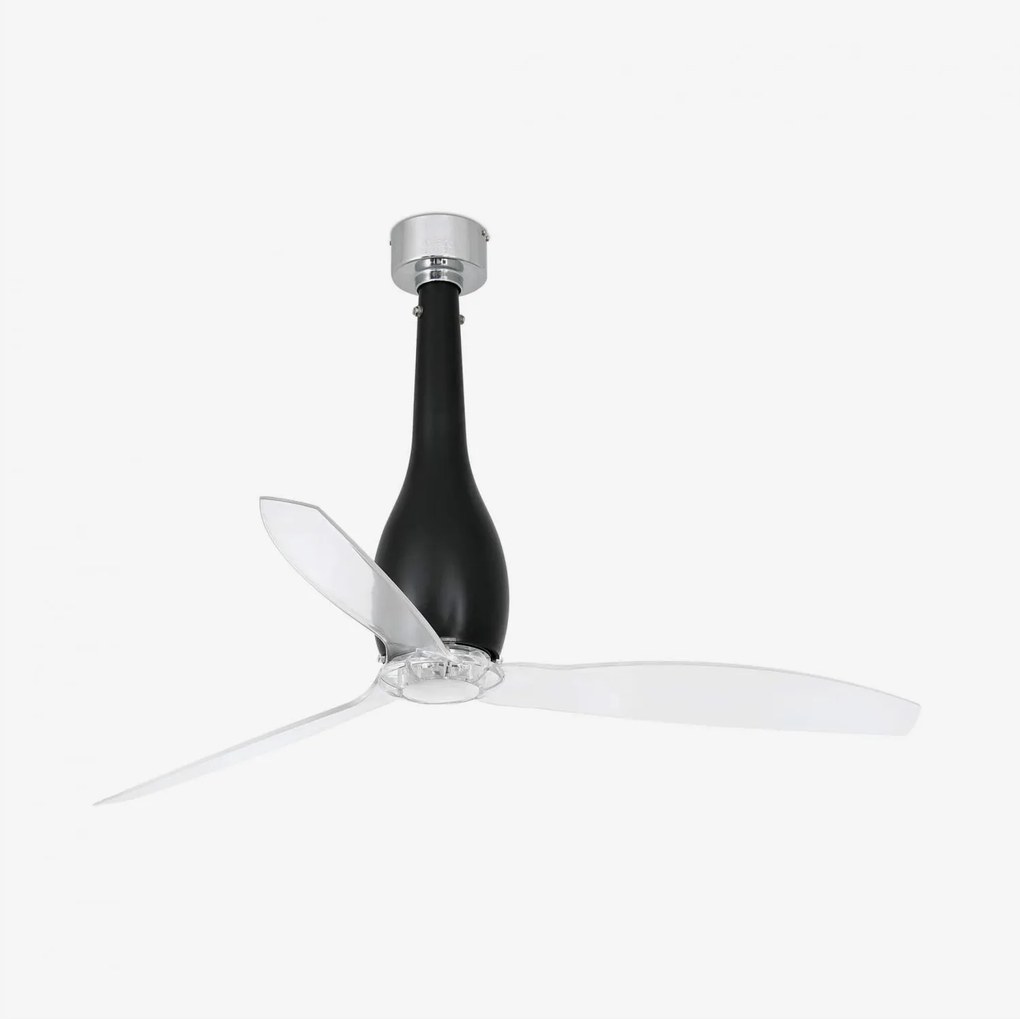 FARO 32003 ETERFAN, černá/transparentní, stropní ventilátor s DC motorem - FARO