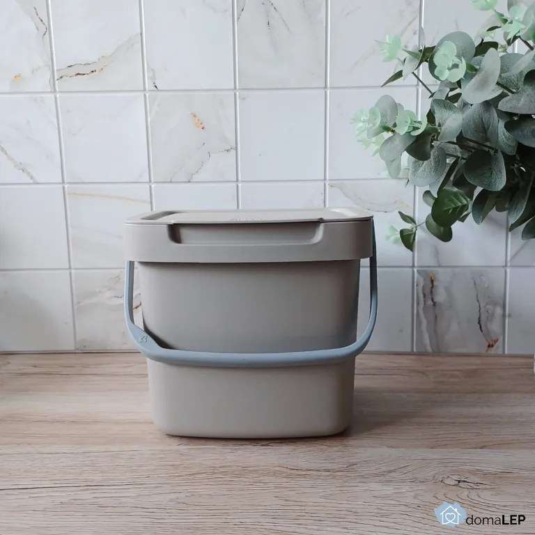 ÚLOŽNÝ BOX S PLASTOVOU KAPSIČKOU varianta: popelavý černé víko 3l