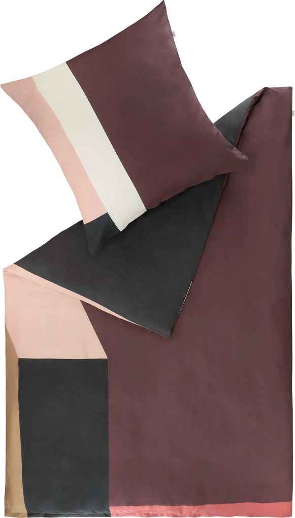 XXXLutz OBOUSTRANNÉ POVLEČENÍ, satén, antracitová, krémová, světle růžová, červenohnědá, 155/220 cm Schöner Wohnen - Online Only povlečení - 003021075802