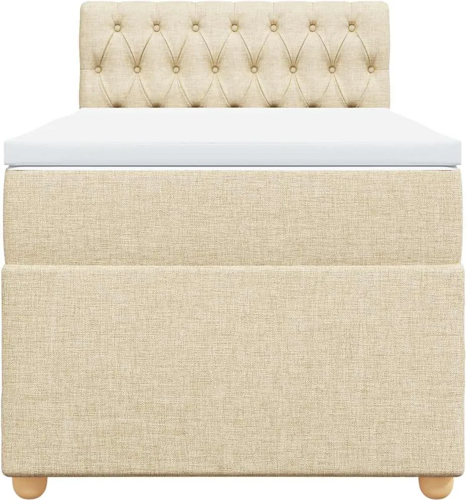 Box spring postel s matrací krémová 80 x 200 cm textil 3286519