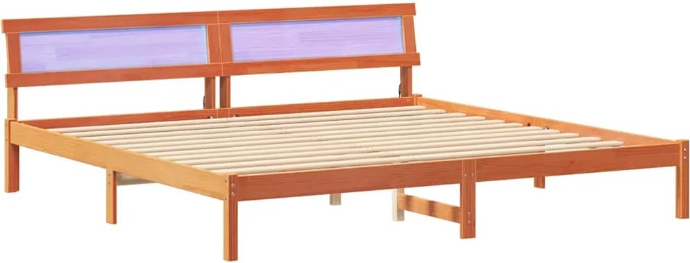 Rám postele Voskově hnědá 200 x 200 cm Masivní borové dřevo 3385747