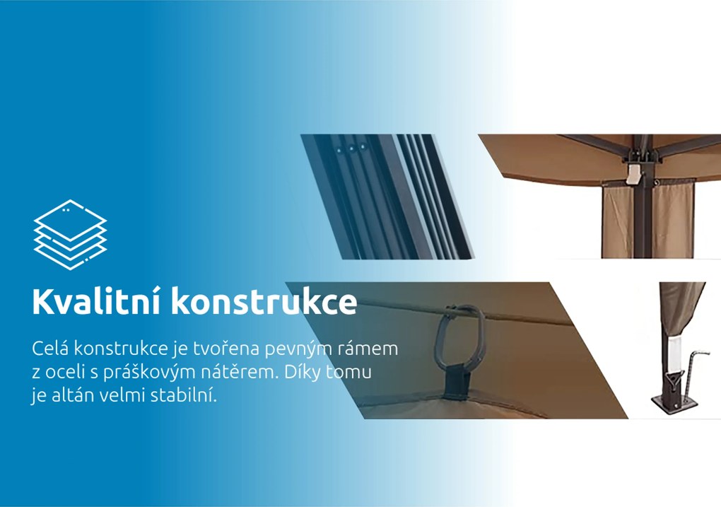 Marimex | Zahradní altán Marimex Vista 3x3 m (poškozený obal) | 109705721