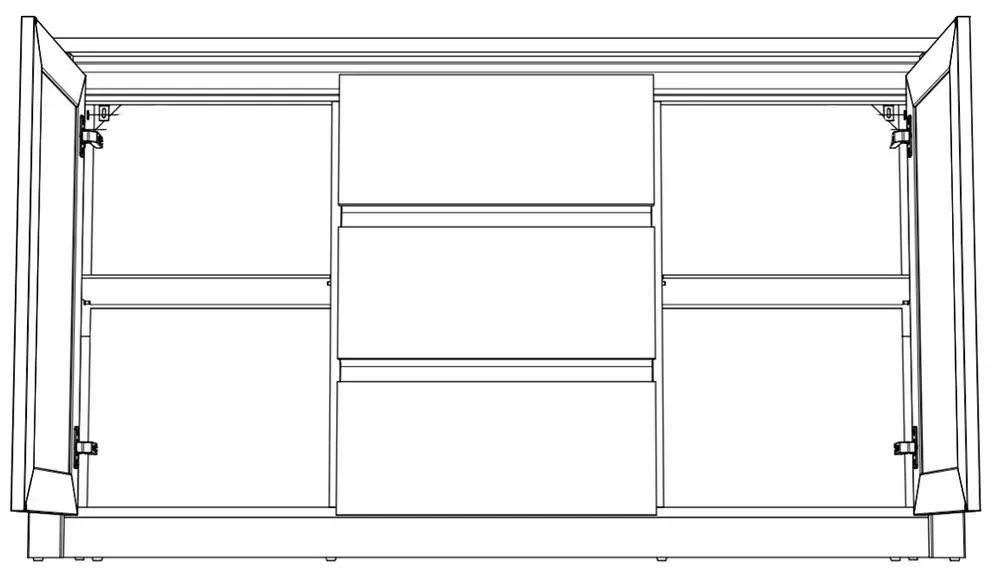 MONTANA d | komoda K2DP | 140 cm | lefkas