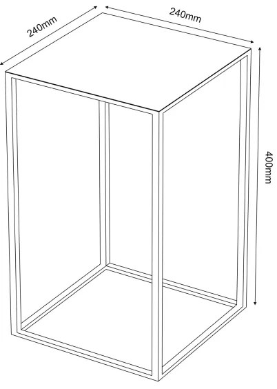 Stojan na květiny 40x24 cm černá