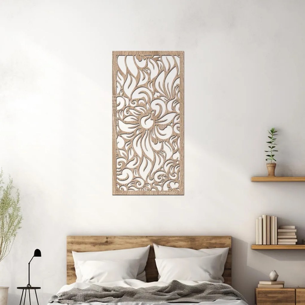 dřevo života Dřevěný dekorační panel Anthurion Zvolte rozměr (cm): 30x60, Zvolte barvu dekoru: Černá