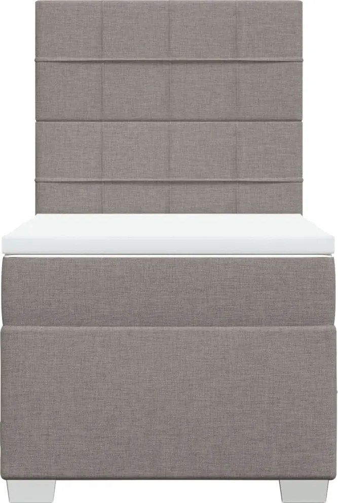 Box spring postel s matrací taupe 80x200 cm textil 3290319