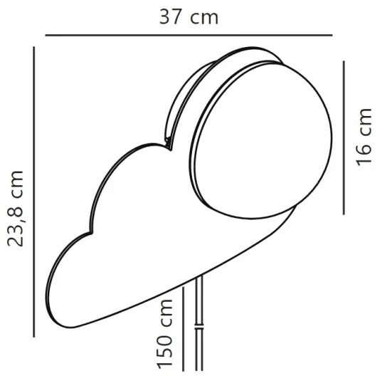 Nordlux - Dětské nástěnné svítidlo SKYKU CLOUD 1xE14/25W/230V mrak