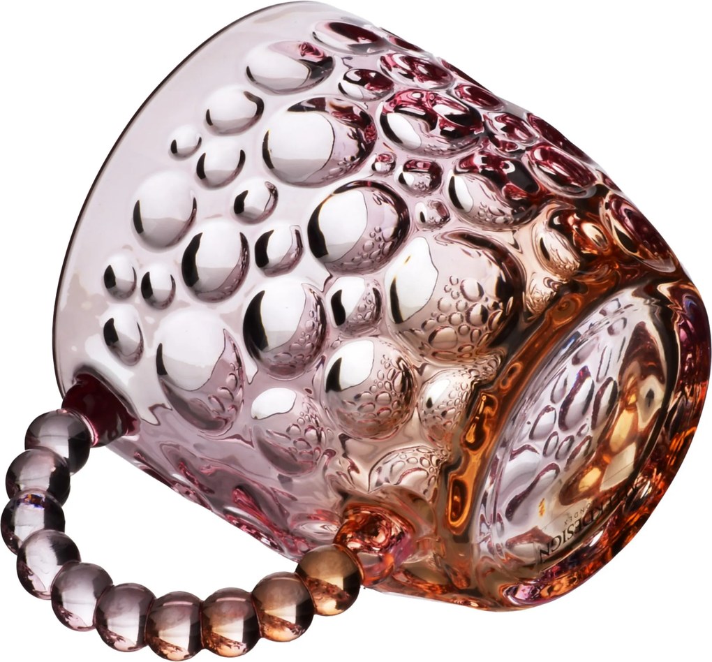 Skleněný hrnek VINI PEARL 350 ml fialový/hnědý