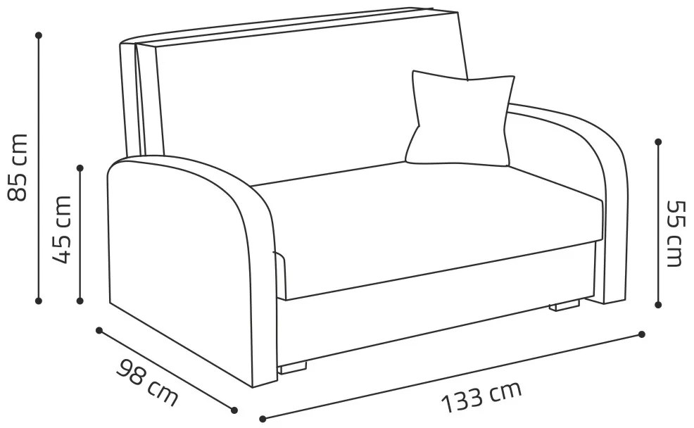 FN Rozkládací křeslo Vivian Gold II - Aragon 80