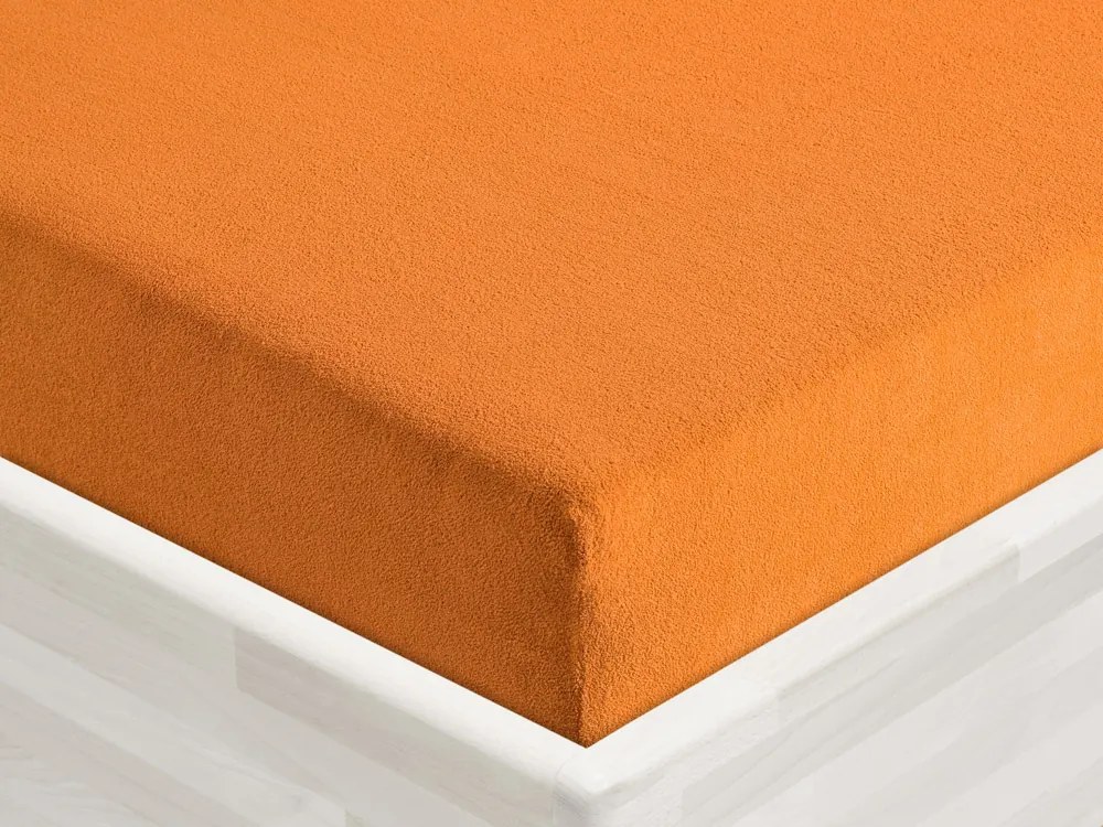 Froté napínací prostěradlo FR-006 Oranžové 80 x 200 - výška 20 cm