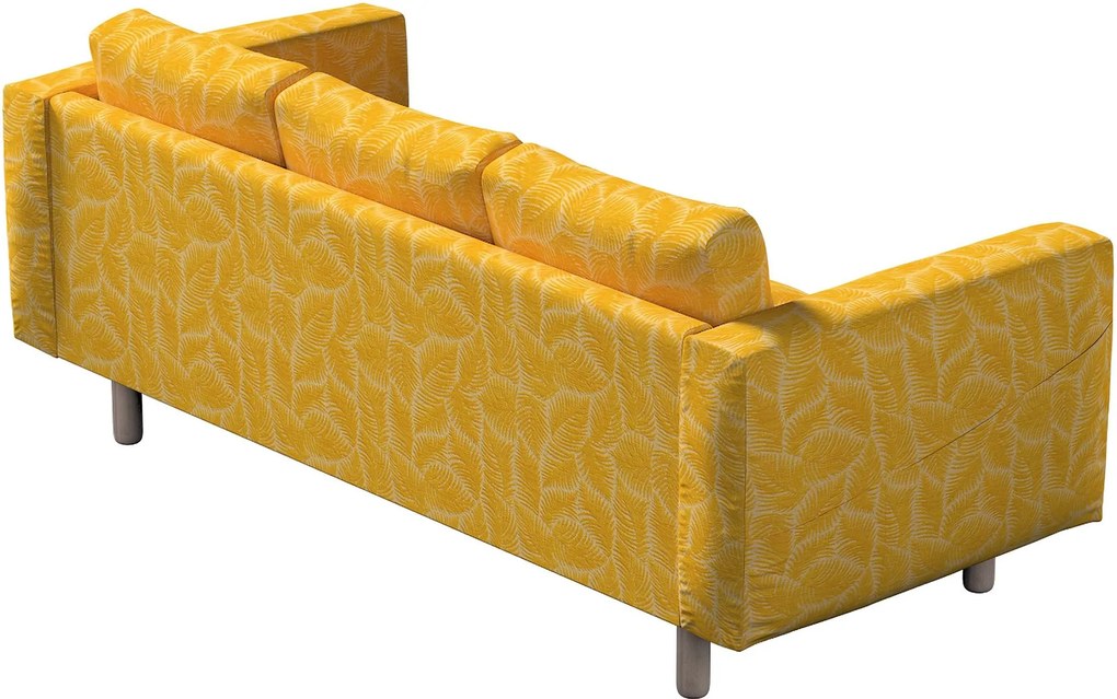 Potah na pohovku IKEA Norsborg 3-místná barva žlutá látka pletený vzor, vzorované