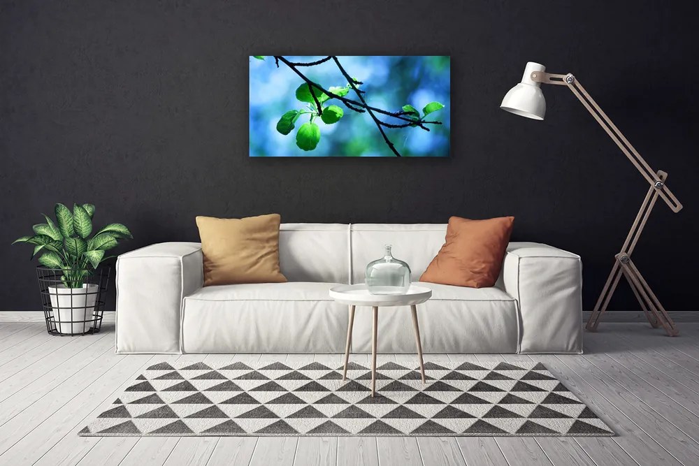 Obraz na plátně Větev Listy Rostlina Příroda 100x50 cm