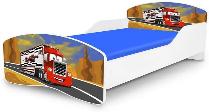 Dětská postel Kamion - small rainbow - Rozměry 180x80