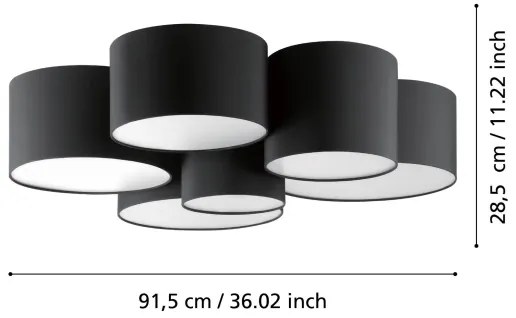 Eglo 99509 - Stropní svítidlo PASTORE 6xE27/40W/230V