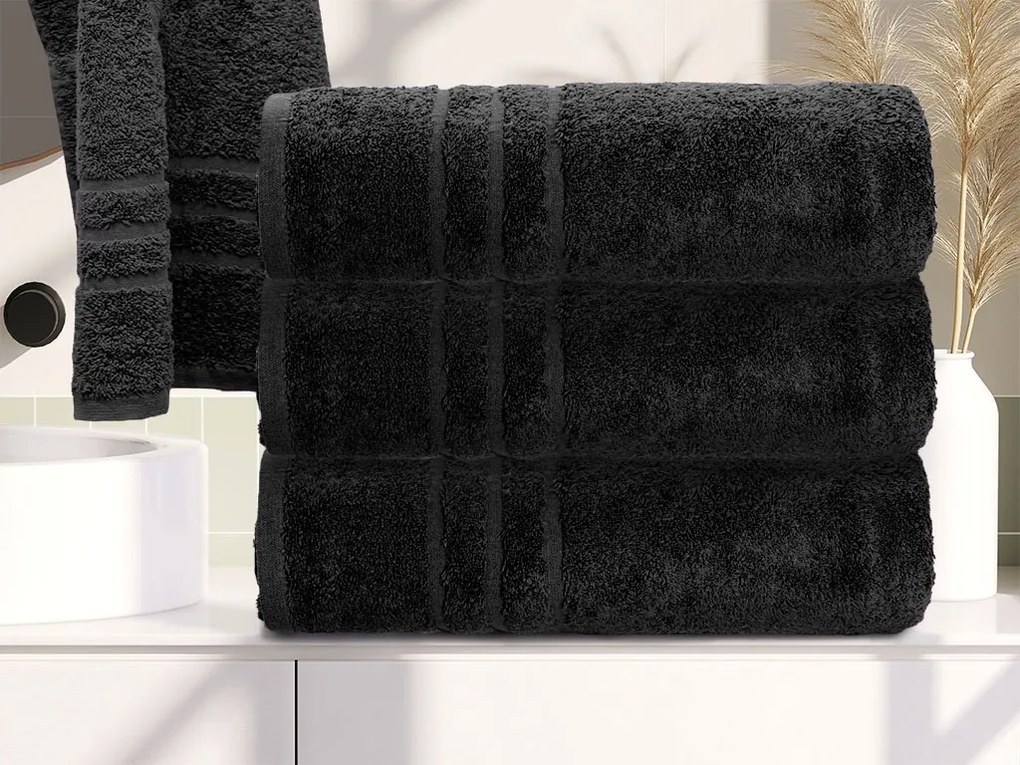 Osuška Comfort Maxi 100x180 cm černá, 100% bavlna