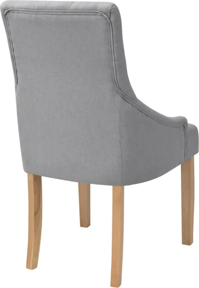 Jídelní židle 6 ks světle šedé textil 274422