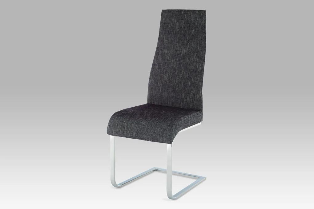 Jídelní židle látka šedo-stříbrná AC-1817 SIL2