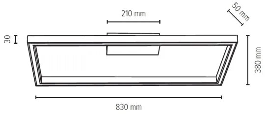 Spot-Light 91401174 - LED Stmívatelné svítidlo RAMME LED/34W/230V + DO matný dub