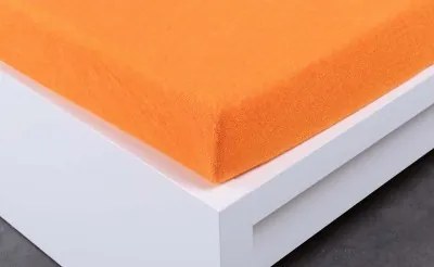 XPOSE ® Froté prostěradlo Exclusive dvoulůžko - oranžová 140x200 cm