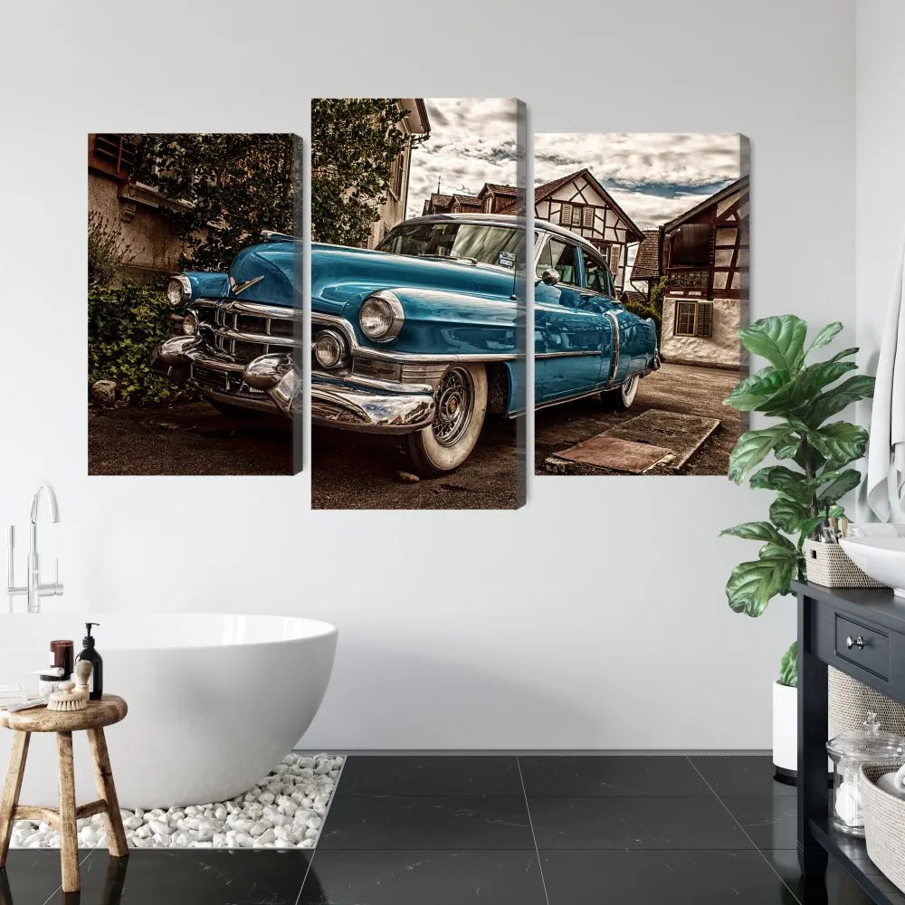 Vícedílný obraz Modrý Cadillac Eldorado Z Roku 1953 Nedostatek Nedostatek Plátno Canvas 90x60