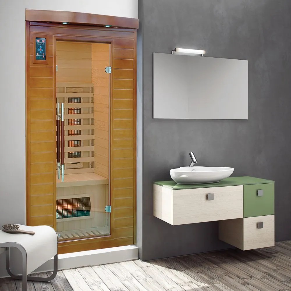Infrasauna s barevnou terapií pro 2 osoby Bílá