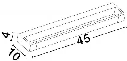 LED černá svítilna na zeď Arga 12W