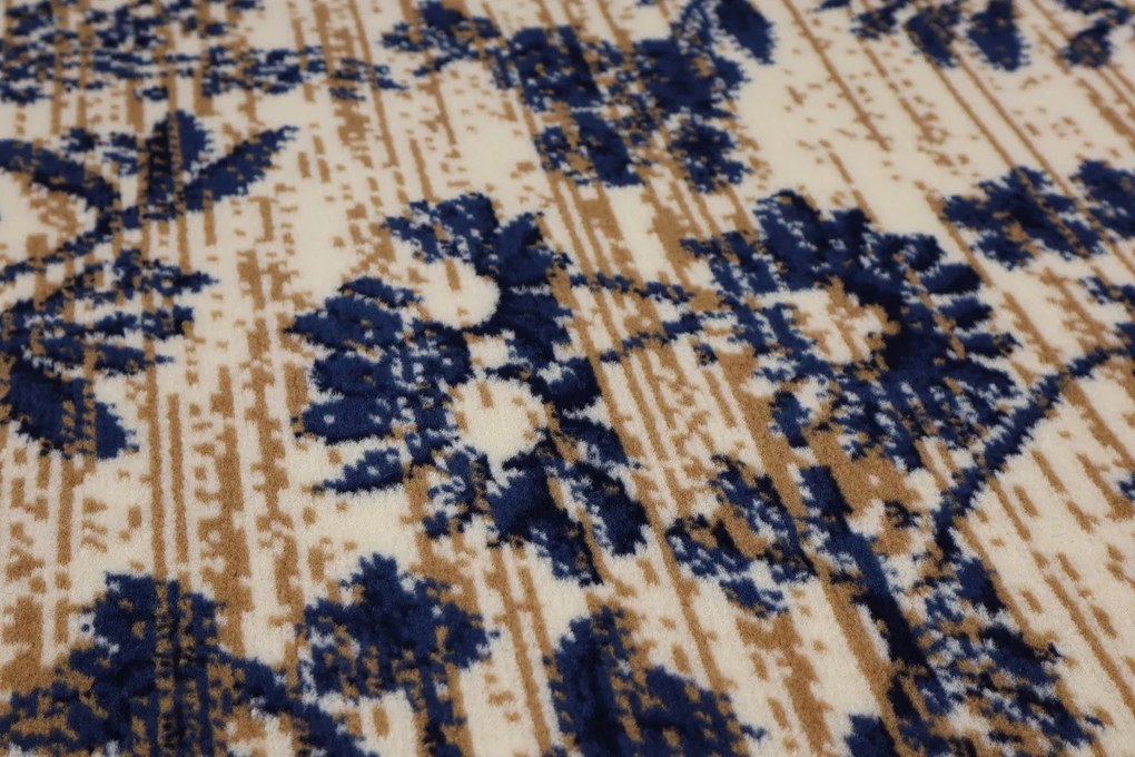 TRHÁK: Kusový koberec Flowers beige, 190x280, béžová, obývacia izba, Alfa Carpets