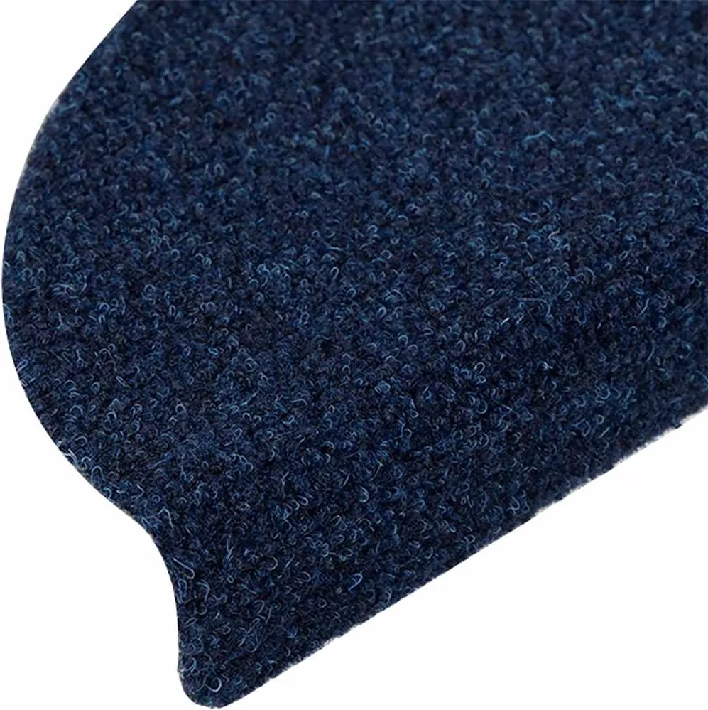 Schodové rohože samolepicí 20 ks 56 x 17 x 3 cm tmavě modré půlkulaté 3365677