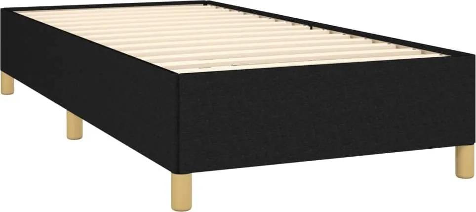 vidaXL Box spring postel s matrací 100 x 200 cm textil [3128583] Barva: Černá