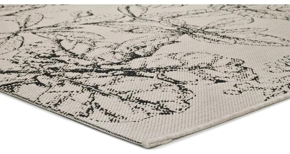 Krémový venkovní koberec Universal Tokio Leaf, 135 x 190 cm