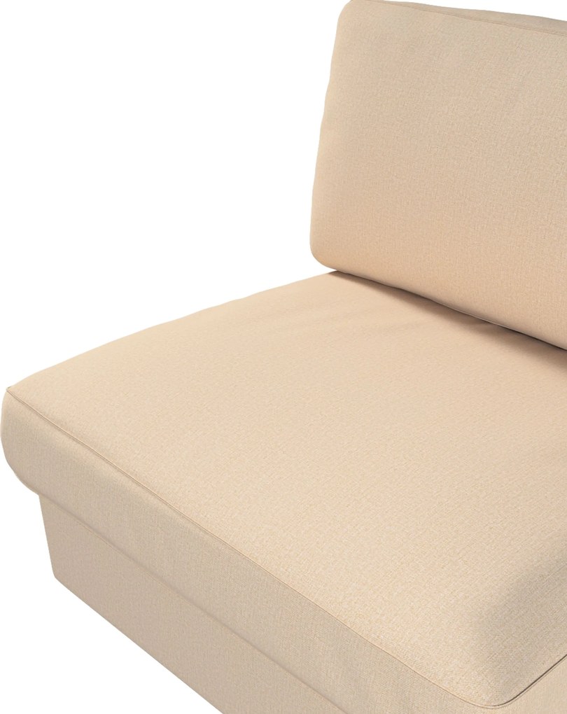 Potah na neskládací křeslo IKEA Kivik barva béžová látka pletený vzor