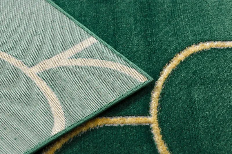 Dywany Łuszczów, Kusový koberec Emerald 1021 green and gold, 80x150, zelená, kancelář