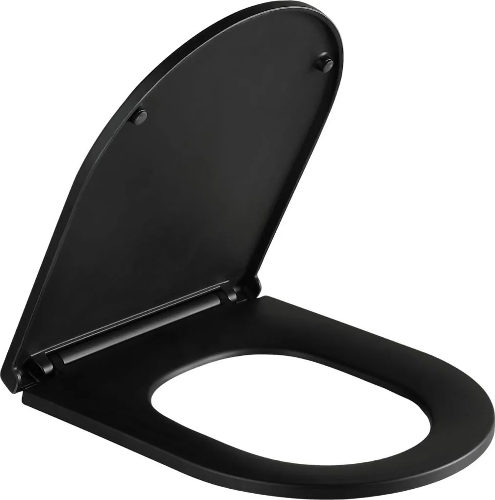 Erga Erga, WC sedátko z duroplastu, série Lily, Siena, Tina, černá matná, ERG-V03-ND-SEATSH042-BK