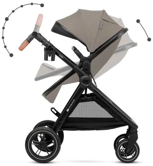 KINDERKRAFT - Kombinovaný kočárek 3v1 ESME Sand beige + autosedačka MINK PRO