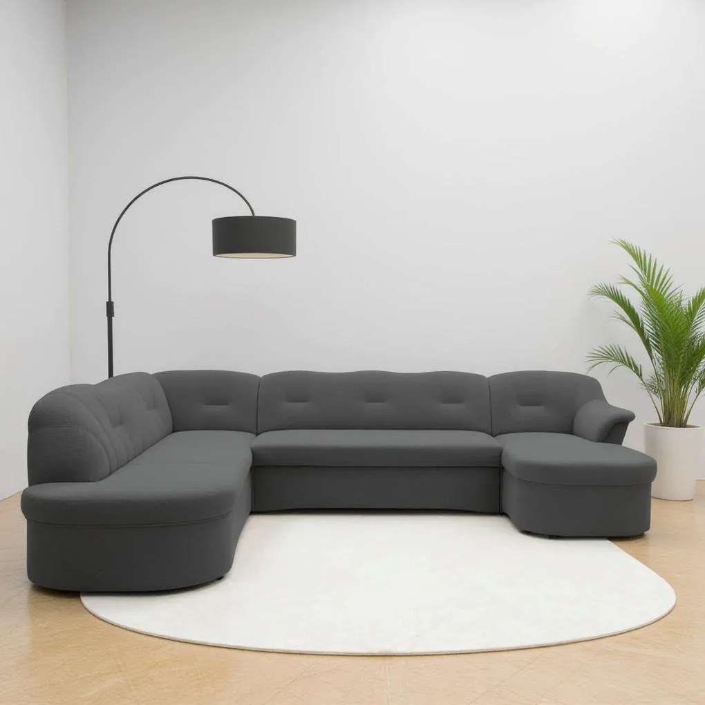 XXXLutz SEDACÍ SOUPRAVA, textil, tmavě šedá MID.YOU - Sedací soupravy - 001776009118