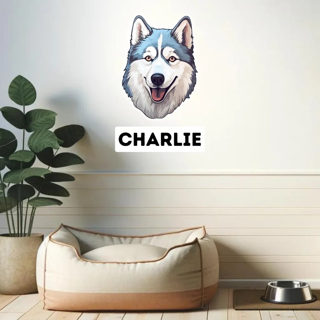 PIPPER. Nálepka Husky Velikost: 15cm