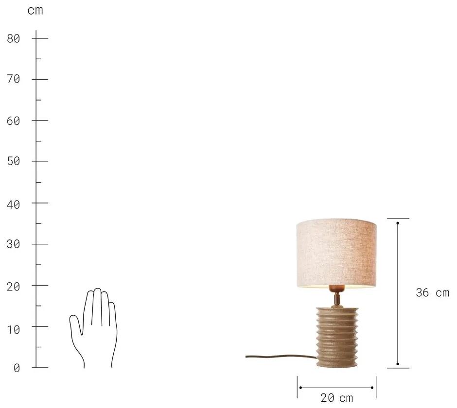 Butlers GROOVED Stolní lampa 36 cm - hnědá/přírodní