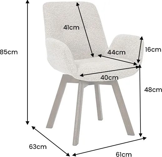 Designová otočná židle Yanisin taupe / hnědá