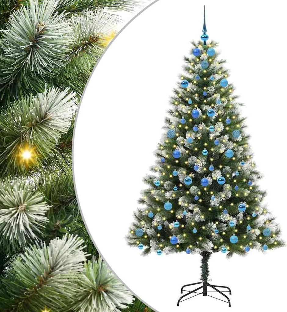 Umělý vánoční stromeček s umělým sněhem 300 LED Teplá bílá 3395458