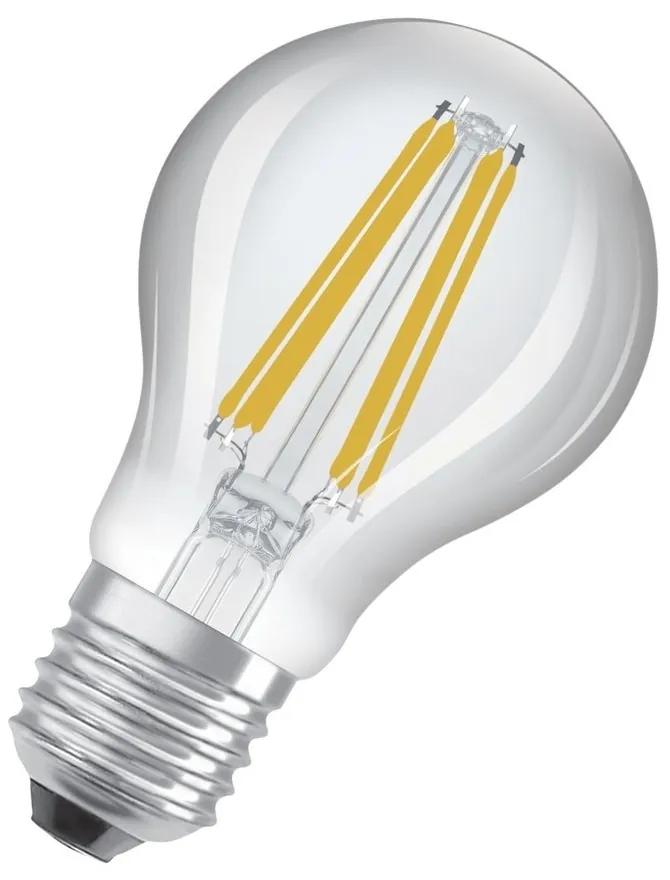 Ultra účinná LED průhledná žárovka E27 5 W CLASSIC A, teplá bílá