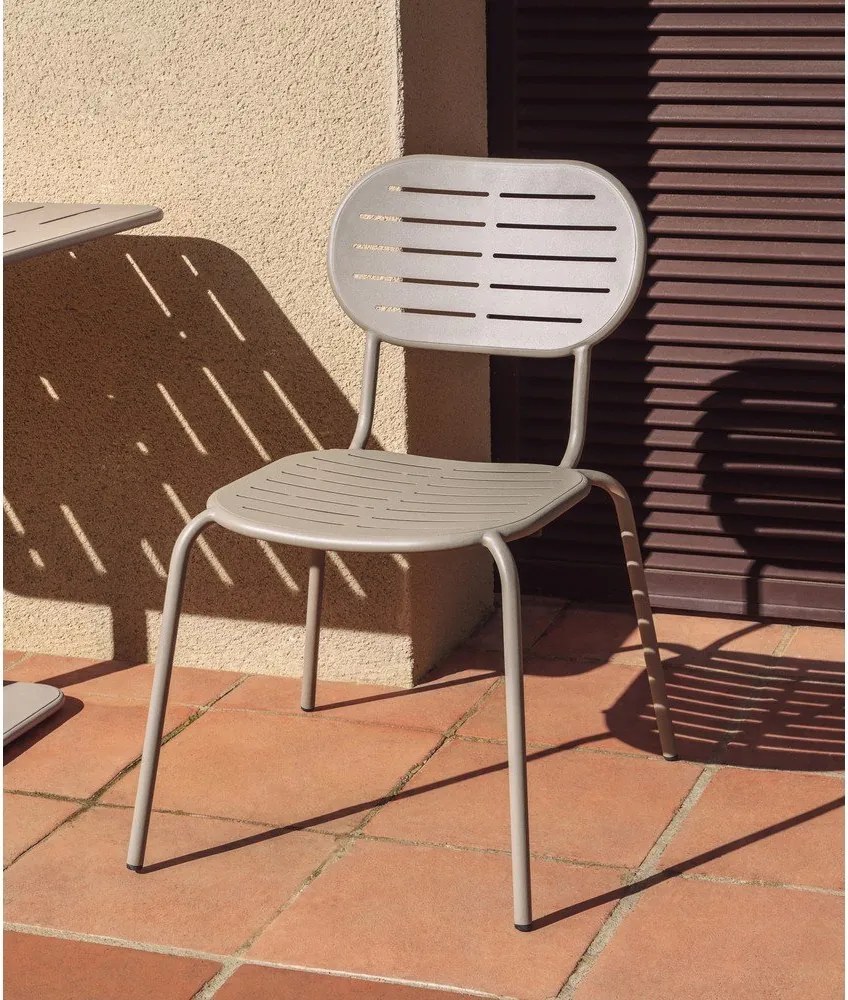 Taupe kovová zahradní židle Brai – Kave Home
