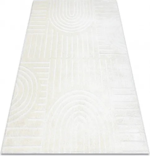 Dywany Łuszczów, Kusový koberec Mode 8586 geometric cream, 80x150, bílá, chodba / předsíň